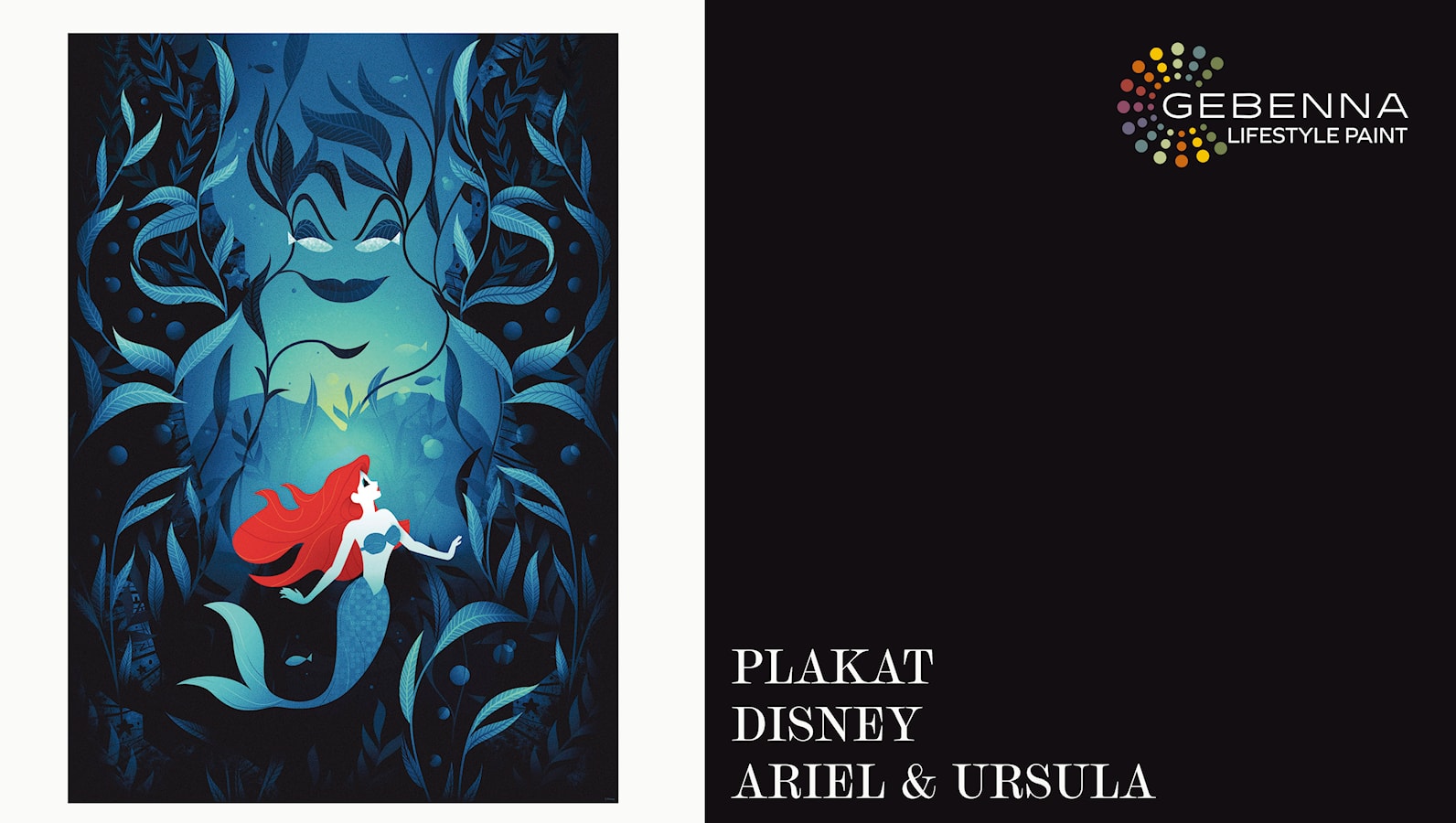 Wall Art Disney Ariel Ursula 30x40 cm for 269,00 SEK | no. WB-D-043 ...